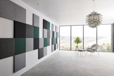 China 4000GSM  Interior Decorative Polyester Sound Absorber Wall Panels for sale
