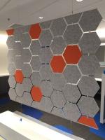 China 4000GSM  Interior Decorative Polyester Sound Absorber Wall Panels for sale