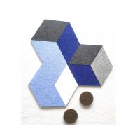 China 3D Design Recycled Sound Absorbing Felt Wall Panels Antimildew For Ceilings for sale