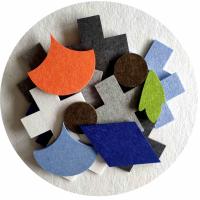 China 3D Design Recycled Sound Absorbing Felt Wall Panels Antimildew For Ceilings for sale