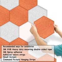 China Hexagon PET Felt Acoustic Foam Board Glue Installation sound absorbing for sale