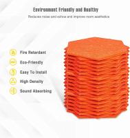 China Hexagon PET Felt Acoustic Foam Board Glue Installation sound absorbing for sale
