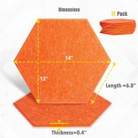 China Hexagon PET Felt Acoustic Foam Board Glue Installation sound absorbing for sale