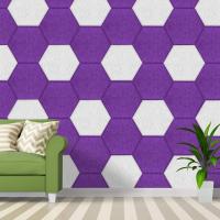 China 10.5 Inch Hexagon Acoustic Fabric Panels For Wall Covering for sale