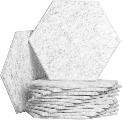 China Decoration Hexagonal PET Acoustic Sheet Glue Installation for sale