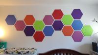 China Easy Installation Hexagonal Acoustic Wall Panels , Ceiling Sound Insulation Panels for sale