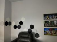 China Pinnable Hexagon PET Polyester Felt Panels Hexagon Shaped 9mm Thickness for sale