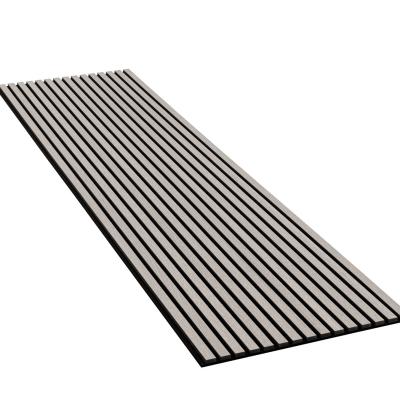 China Fireproof Grooved Pet Wooden Composite Acoustic Panel For Auditorium Hall for sale