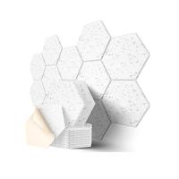 China Detachable Hexagon Sound Absorption Adhesive Backing PET Wall Panels for sale