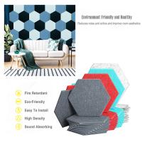 China Detachable Hexagon Sound Absorption Adhesive Backing PET Wall Panels for sale