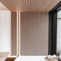 China Sound Absorbing MDF Wood Slat Wall Panels Interior Home Design for sale