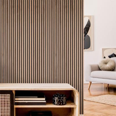 China Sound Absorbing MDF Wood Slat Wall Panels Interior Home Design for sale
