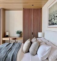 China MDF Slatted Acoustic Wood Slat Panels For Walls Polyester Fiber for sale