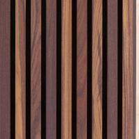 China MDF Slatted Acoustic Wood Slat Panels For Walls Polyester Fiber for sale