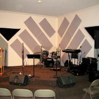 China Cinema Sound Absorbing Polyester Acoustic Panels Flame Retardant for sale