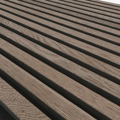 China PET Wooden Slat Mdf Decorative Wall Panel Acoustic Soundproof for sale