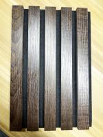 China Mdf Slotted Acoustic Wood Slat Panels 100% PET Polyester Fiber for sale