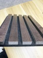China Mdf Slotted Acoustic Wood Slat Panels 100% PET Polyester Fiber for sale