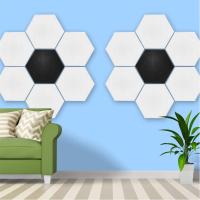 China White Hexagon Acoustic Pet Panels Sound Proof Flame Retardant for sale