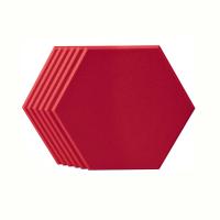 China Red PET Sound Absorption Acoustic Wall Panels 9mm Thickness for sale