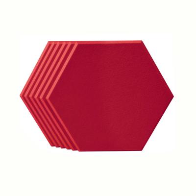 China Red PET Sound Absorption Acoustic Wall Panels 9mm Thickness for sale