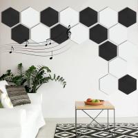 China Sound Absorption Sound Proof Acoustic Wall Panels Polyester Fiber B1 Hexagon for sale
