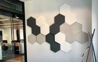 China Sound Absorption Sound Proof Acoustic Wall Panels Polyester Fiber B1 Hexagon for sale