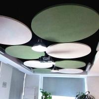 China Round Hanging Acoustic Sound Proofing Ceiling Panels 8mm - 25mm for sale