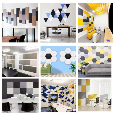 China PET Felt Sound Absorbing Wall Panel Flame Retardant Acoustic Wall Panels for sale