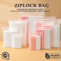 China Food Grade Plastic Ziplock Zip Zipper Bag with Customizable Thickness for Multiple Uses in Apparel and Food Packaging for sale