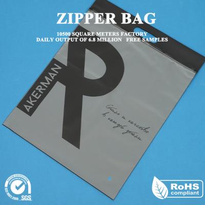 China High Toughness Plastic Clothing Packaging Bags Eco Conscious Zipper Slider Storage Bags for sale