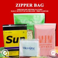 China Custom Color Slider Zipper Bag High Durability With Crystal Clear Film for sale