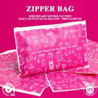 China Custom Color Slider Zipper Bag High Durability With Crystal Clear Film for sale