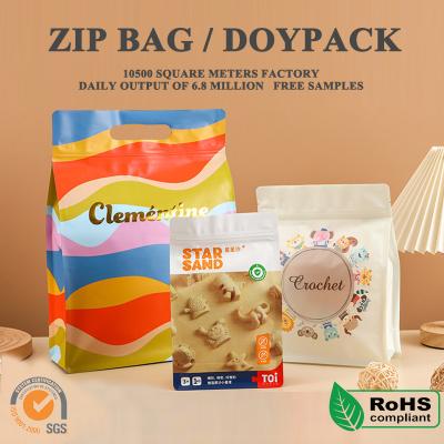China Strong Sealing Resealable Stand Up Pouches Durable Standing Pouch Packaging for sale