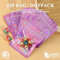 China Food Grade Laminated Doypack Bag Transparent Window Design For Assorted Candies Gummies for sale
