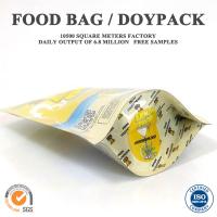 China Custom Brand Printed Stand Up Laminated Doypack Pouch leak resistant for organic fruit syrup honey blends and natural edible liquid fillings for sale