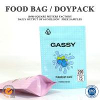 China Eco Recyclable Doypack Laminated Bag Pouch with visible front window for assorted crispy crackers corn snacks and supermarket bulk leisure foods for sale