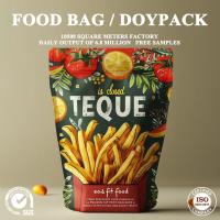 China Eco Recyclable Doypack Laminated Bag Pouch with clear viewing window for puffed corn snacks, rice crisps and popular casual food supermarket display packing for sale