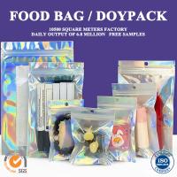 China Convenient Biodegradable Food Bags Resealable Plastic Food Bags With Transparent Viewing Window for sale