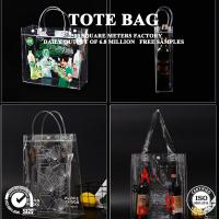 China Custom Printed Clear Carry Bag With Handles Eco Friendly For Supermarket for sale