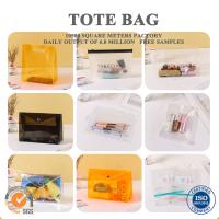 China Custom Printed Clear Carry Bag With Handles Eco Friendly For Supermarket for sale