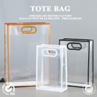 China Thickened Tote Bags Clear Waterproof Portable For Boutique Apparel for sale