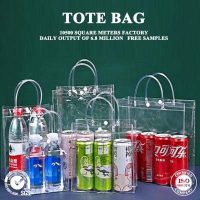 China Thickened Tote Bags Clear Waterproof Portable For Boutique Apparel for sale