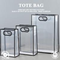 China Large Capacity Recycled Plastic Bag Tote Sturdy Structure For Grocery Retail for sale