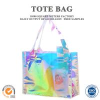 China Lightweight Reusable Plastic Shopping Totes Pvc Beach Tote With Custom Logo for sale