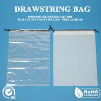 China Wear Resistant Plastic Drawstring Bag With Strong Closure Comfortable Handles for sale