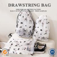 China Wear Resistant Plastic Drawstring Bag With Strong Closure Comfortable Handles for sale