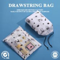 China Thickened Tear Resistant Reusable Drawstring Bags Dustproof Clear Pvc Drawstring Bag for sale