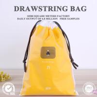 China Thickened Tear Resistant Reusable Drawstring Bags Dustproof Clear Pvc Drawstring Bag for sale