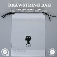 China Flexible Clear Plastic Drawstring Shoe Bags Visible String Bag Plastic for sale